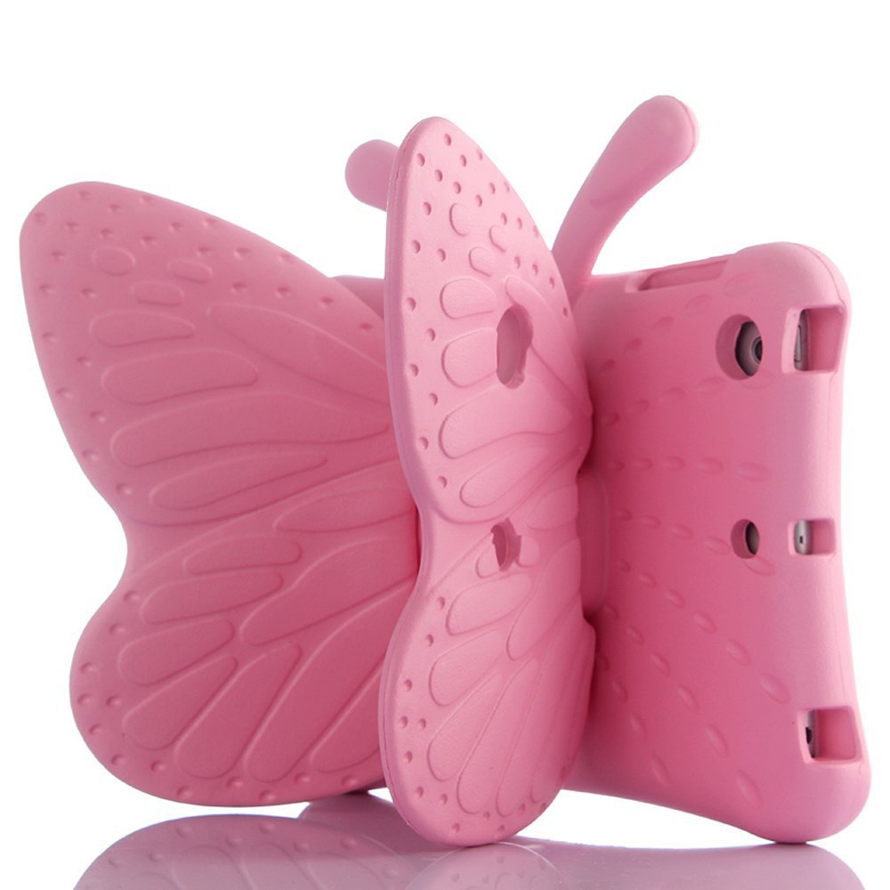 Ipad Mini Case,ER CHEN(TM) Kids Light Weight Cute Butterfly Design Shock Proof EVA Foam Series Case for Ipad Mini/Mini 2 / Mini 3 / Mini 4(Pink)
