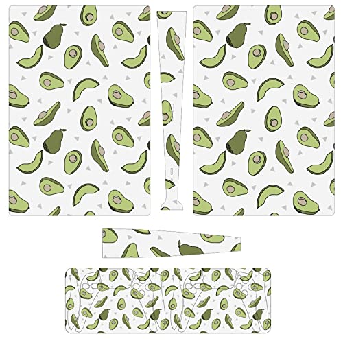 Avocado Cute Fruit Full Protective Skin Cover Design Wrap Decal Sticker Compatible with PS5 Digital Edition Console and Controller