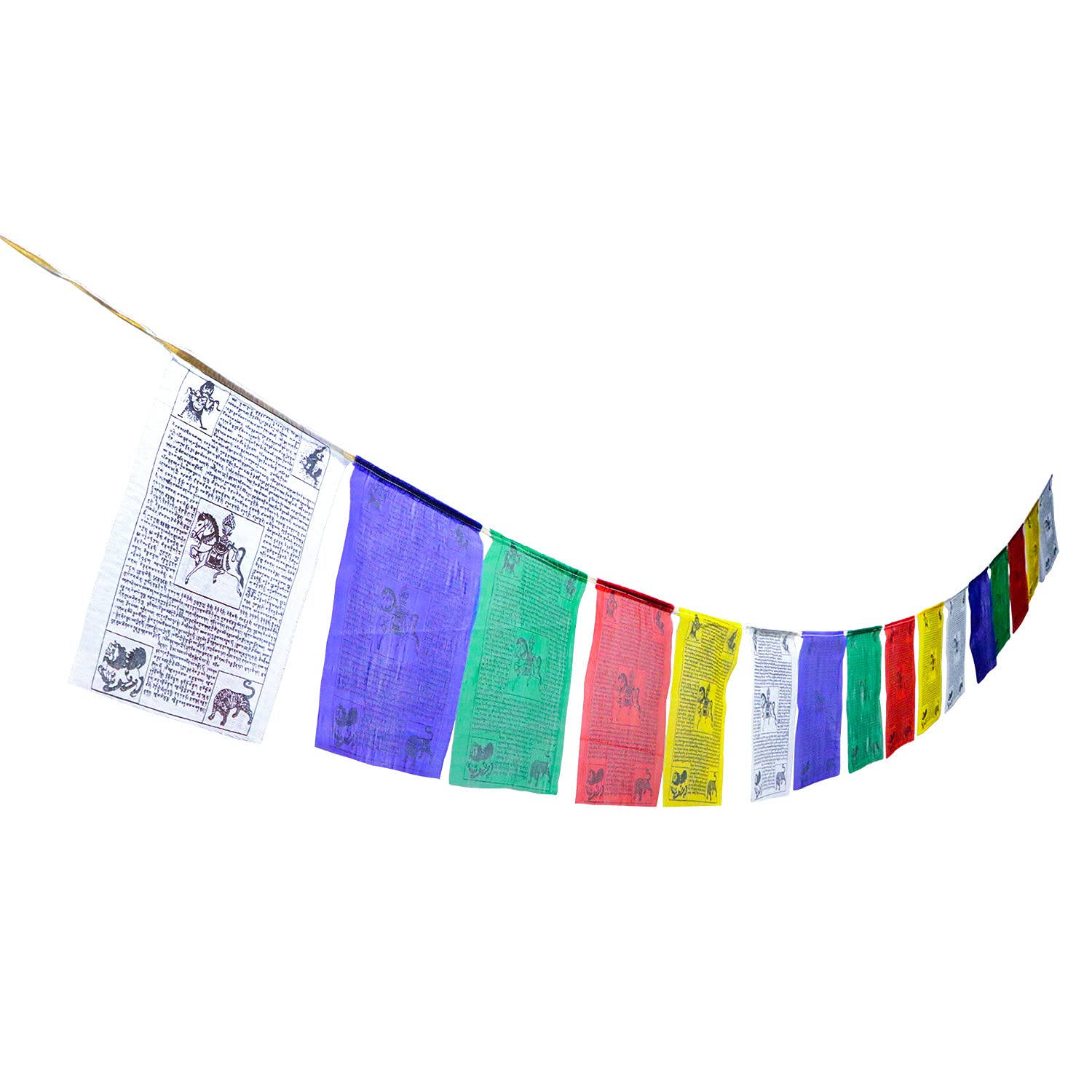 Cosynee Handmade Tibetan Buddhist Prayer Flag, Handmade Tibetan Affirmation Prayer Flags, Himalayan Flags (set of 2)