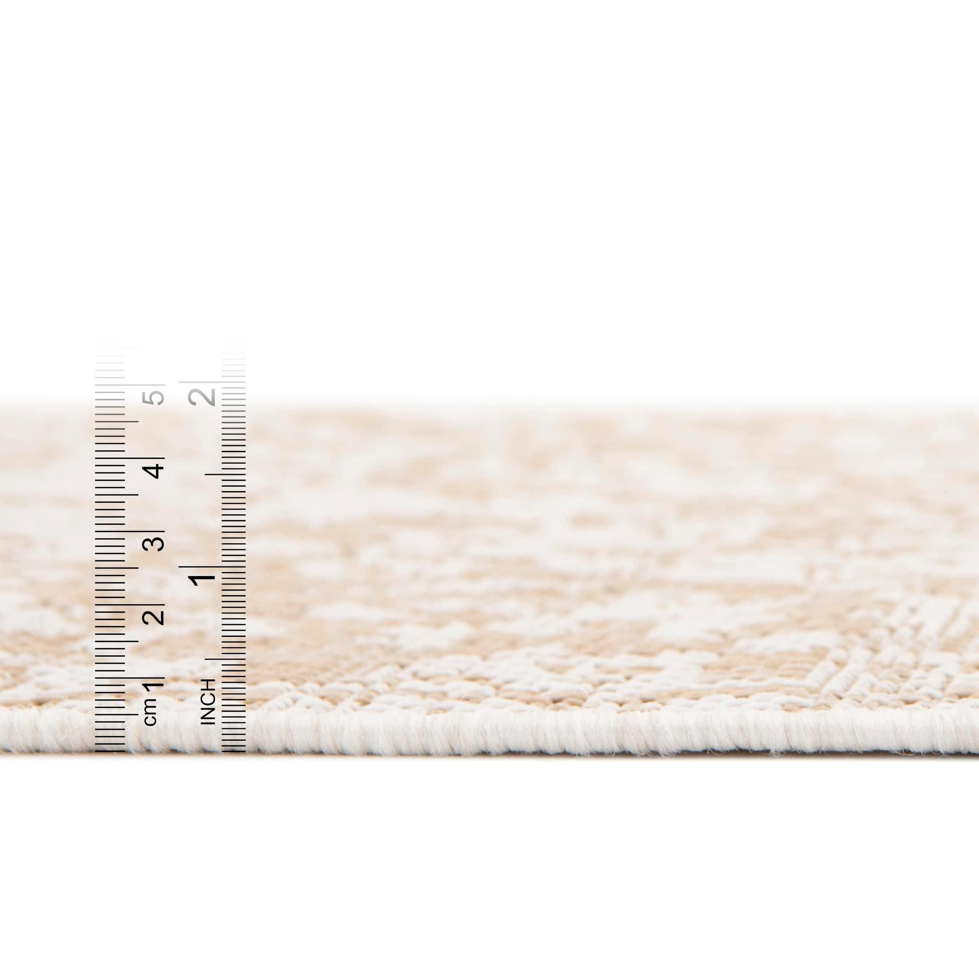 Rugs.com Jill Zarin Outdoor Collection Rug β 6' x 9' Blue Flatweave Rug Perfect for Bedrooms, Dining Rooms, Living Rooms