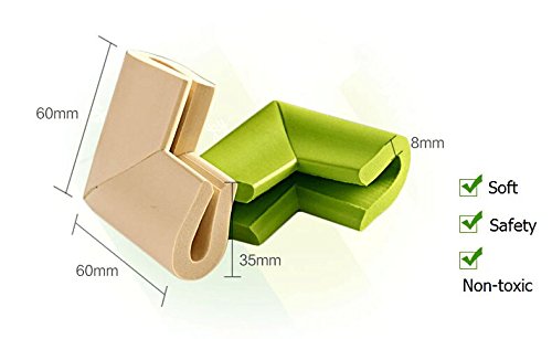 Interbusiness 10pc/Lot Home Furniture U Shape Corner Guard for Baby Child Infant Kids Safety Table Desk Corner Foam Bumps Cushion Protector,Black