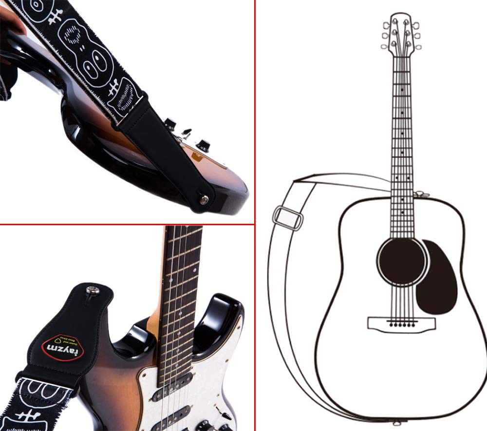 Guitar Bass Strap,Polyester Strap for Acoustic Guitar, Electric guitar, Bass guitar