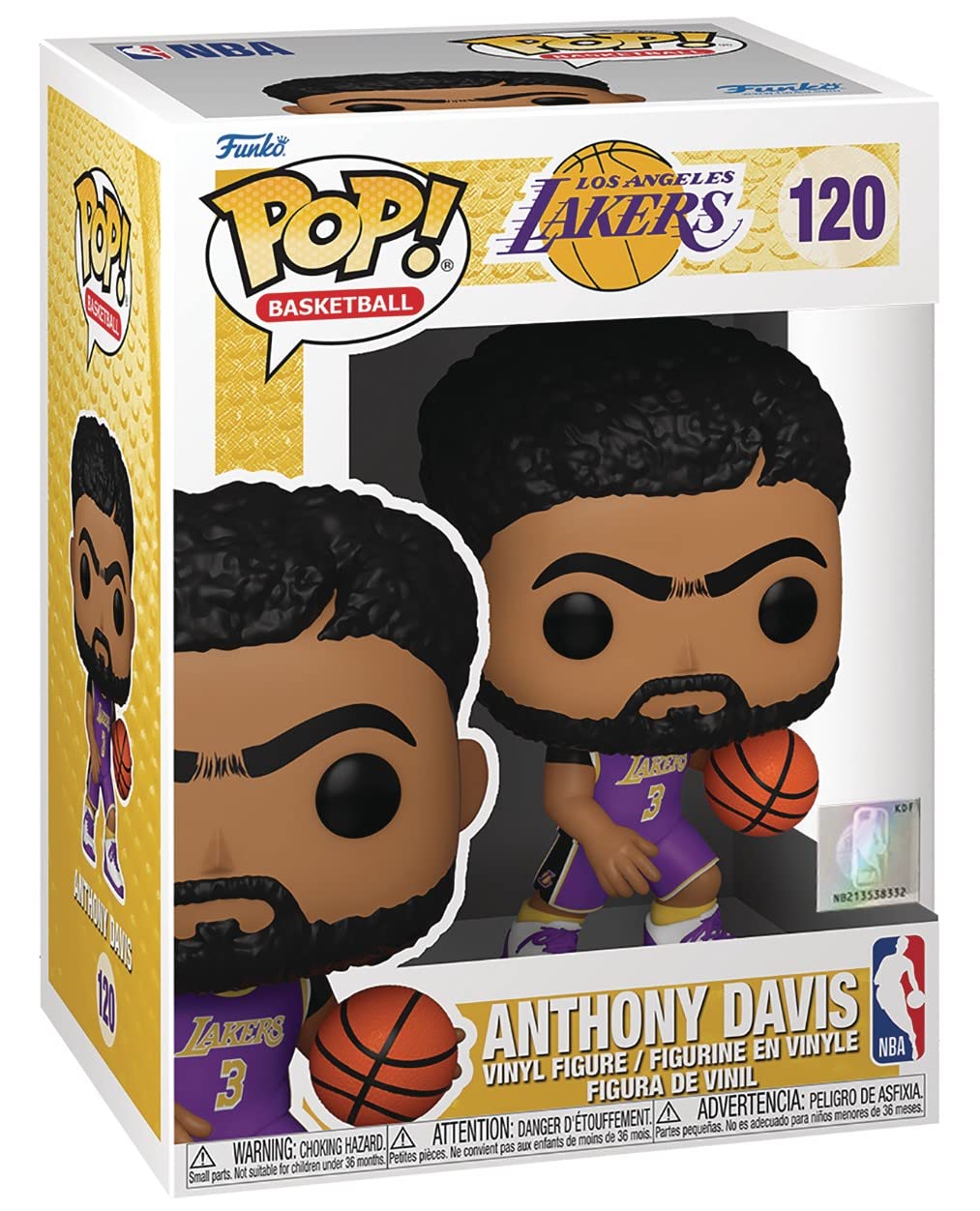 Funko NBA: Lakers - Anthony Davis (Purple Jersey) Pop! Vinyl Figure (Bundled with Compatible Pop Box Protector Case)
