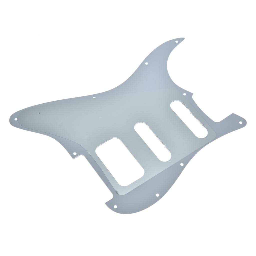 Dopro 11-Hole Strat HSS Guitar Pickguard 2-Screw Humbucking Pickup Mount for American FD Stratocaster Flower Pattern