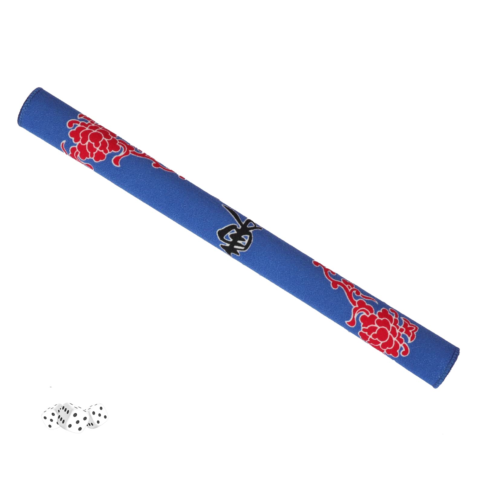 GUSTARIA Mahjong Mat with 3 Dice & Carrying Bag, Anti Slip and Noise Reduction Mahjong Table Mat for Poker, Card, Board & Tile Games (Blue, 31.5 inches)