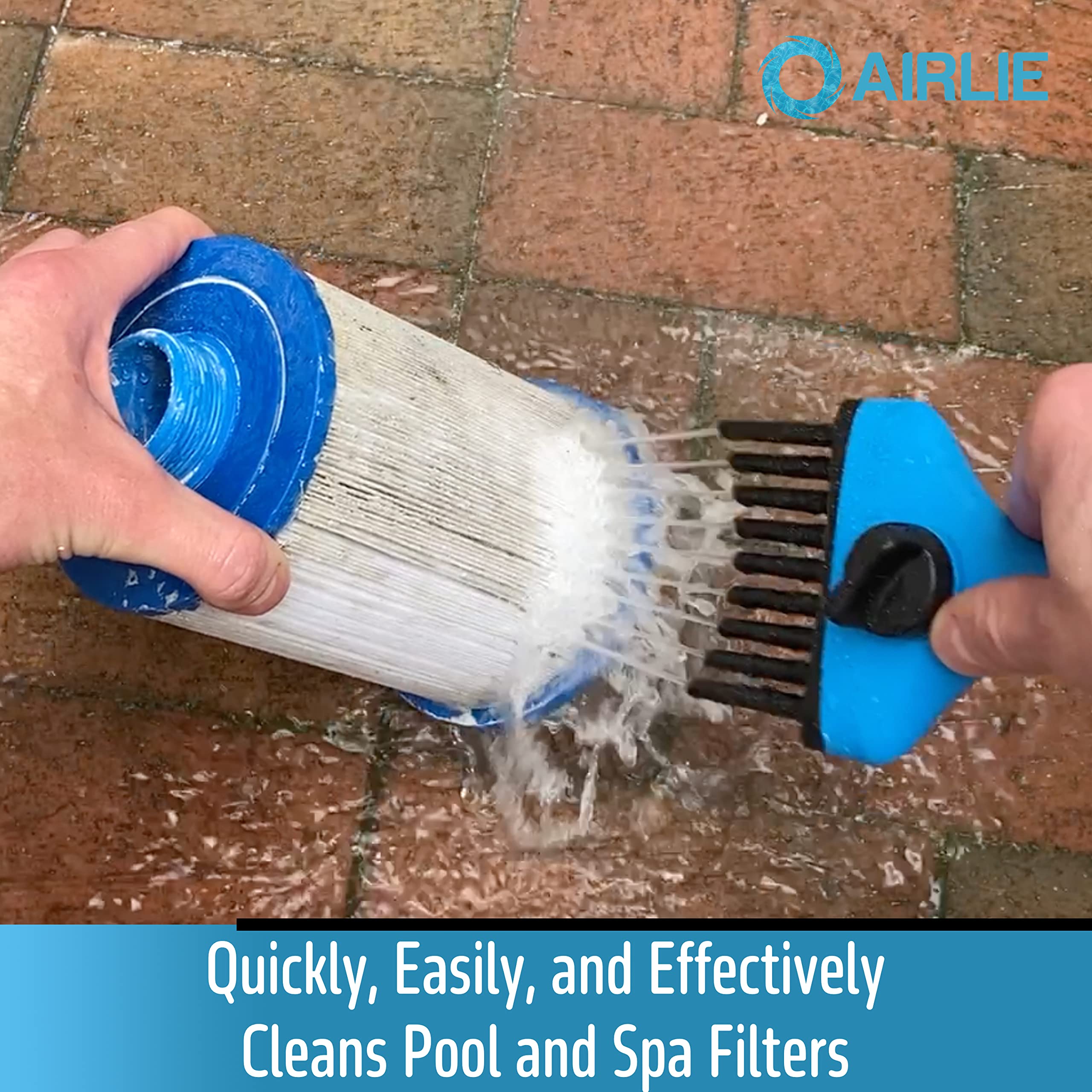 Airlie High Pressure Pool Filter Cleaner, Clean Filters Fast, Dual High Pressure Spray Modes, Dispersed or Direct Options, Durable Construction with Rubber Grip Handle, Sturdy Leak-Free Design