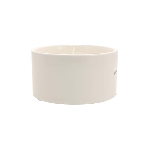 Pavilion - Love Lives Here - 10 oz Soy Wax Ceramic Vessel Candle Housewarming Apartment-Warming Gift Present Neutral Home Decor