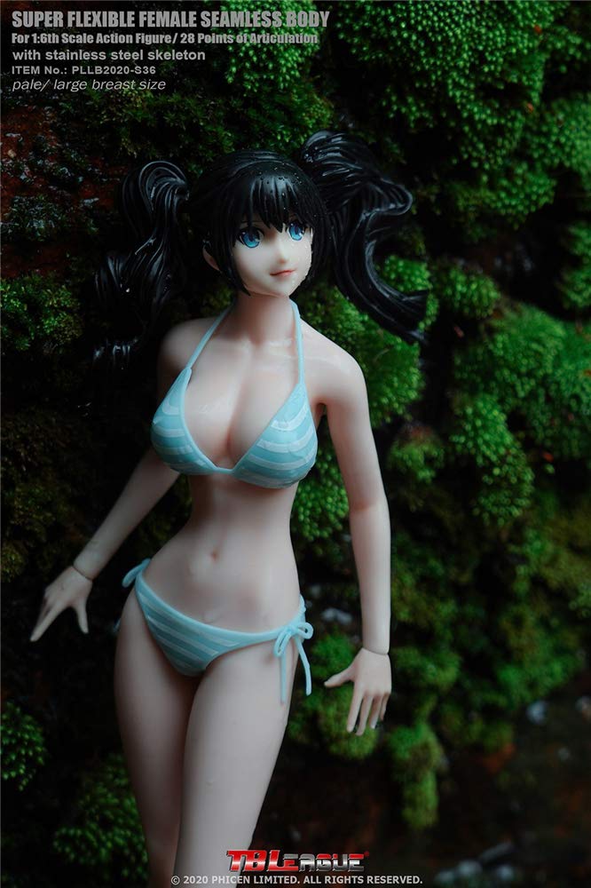 HiPlay TBLeague Seamless Action Figure Anime Girl Body Type and Large Bust 1:6 Scale S36A(Pale, Without Head)