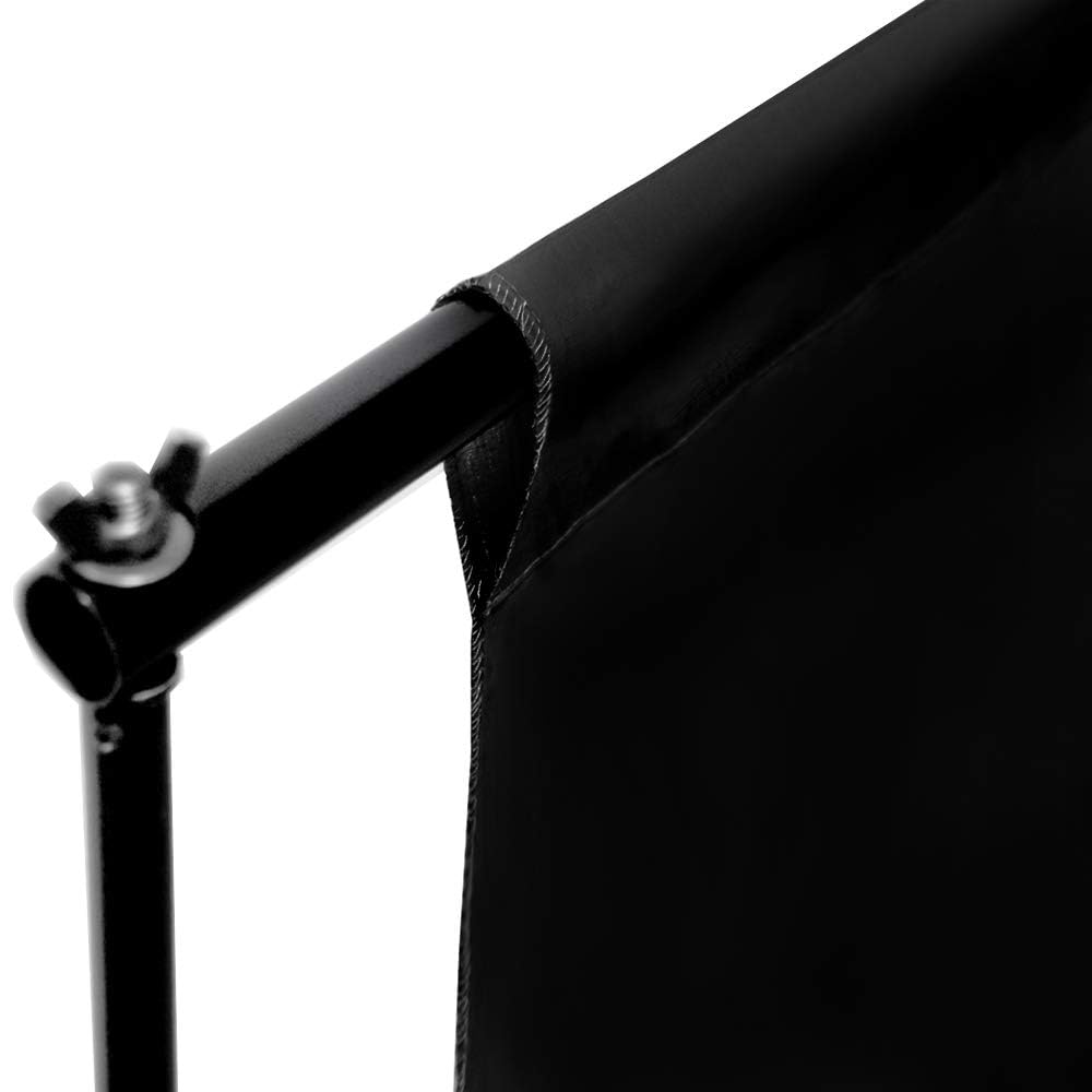 Julius Studio 10 x 12 ft. Black Backdrop Background Screen, Superior 150GSM Density Fabric Material, Premium A+ Grade Silk Texture for Professional Photo Video Studio, Family Event, Party, JSAG120