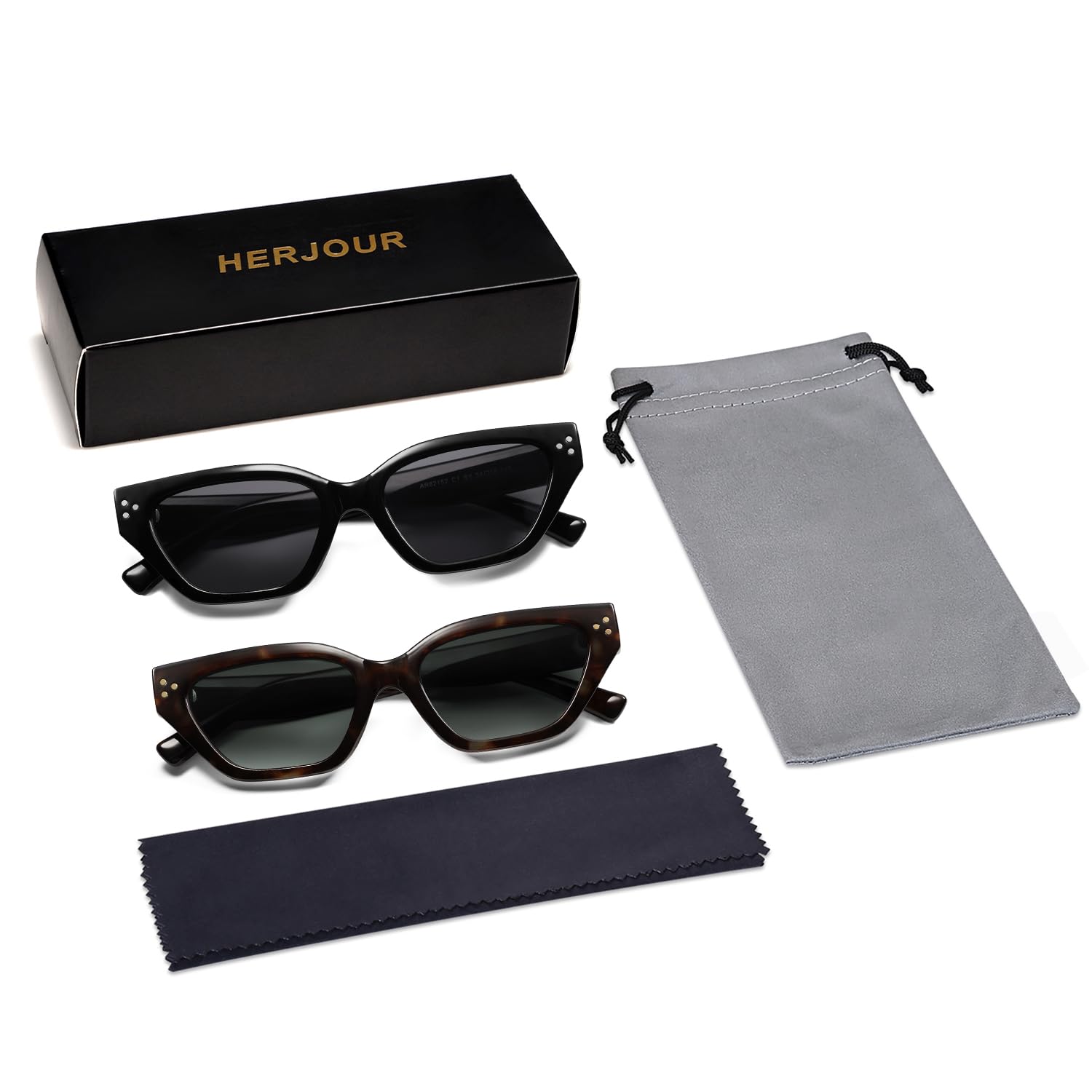 Allarallvr Rectangle Cat Eye Thin Sunglasses for Women 90s Retro Trendy Y2K Aesthetic Vintage Square Small Shades AR82152