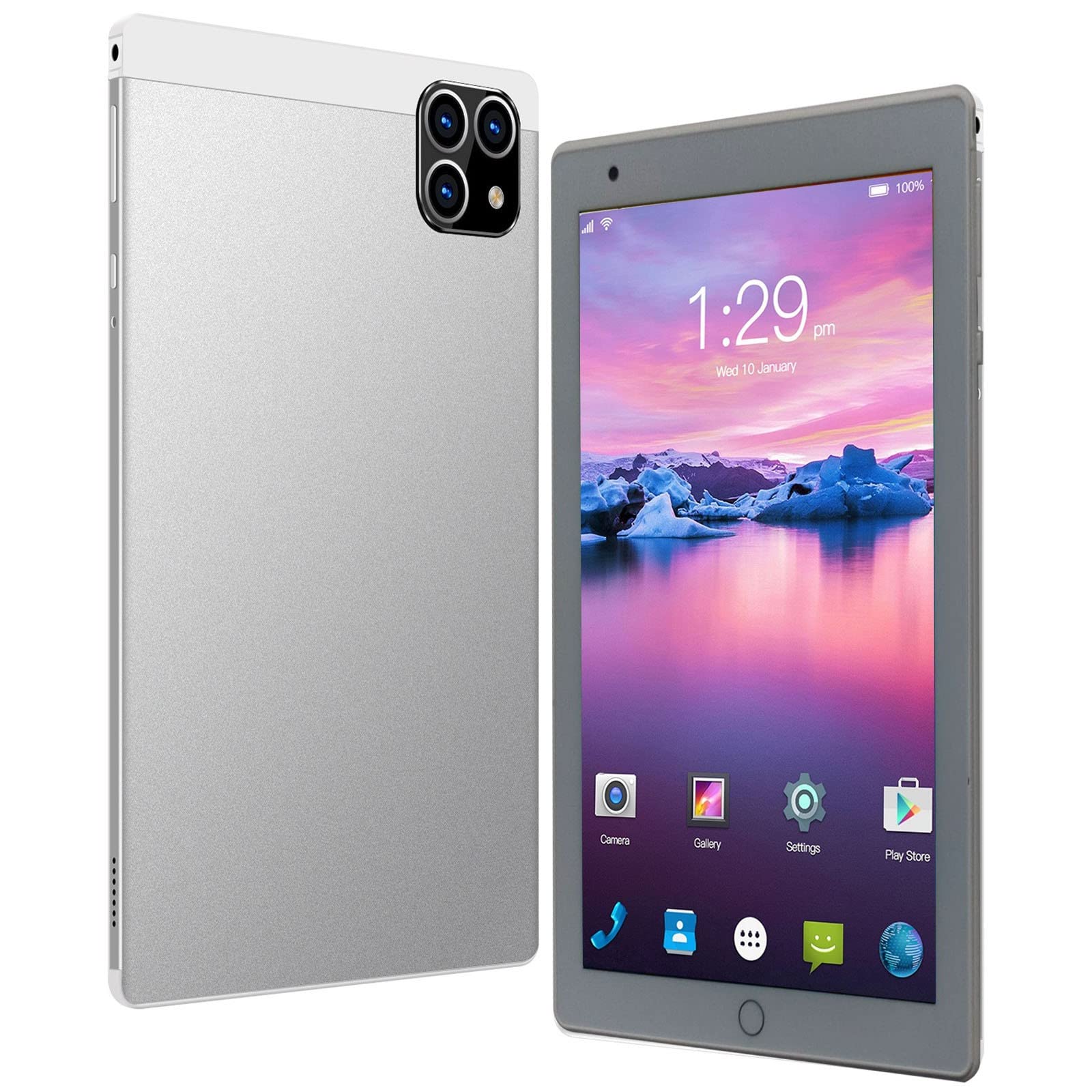 Android Tablet, All-New Fire 8 Inch, 1GB+ 16GB, 6.9mm Thin Body, Alloy Metal Cover, 1280 X 800 IPS HD Display, 4000 MAH Long Battery Life, 2MP+5MP Dual Camera, Smart Tablet Unlocked Phablet (White)