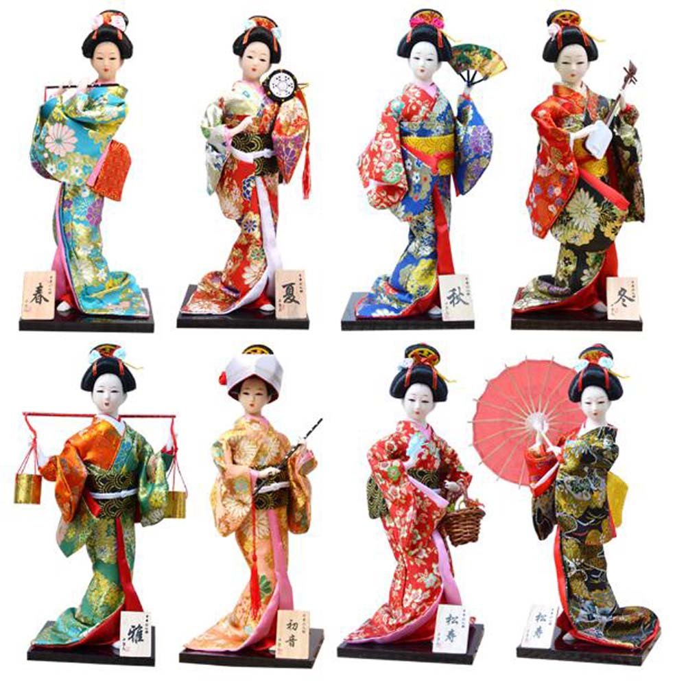 DRAGON SONIC 12inch Japanese Beautiful Kimono Geisha/Gifts/Decoration/Art Craft Collection,C