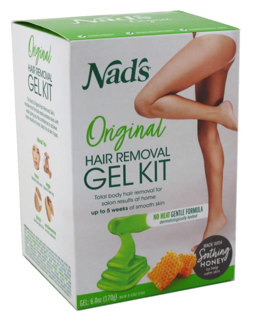 Nads Hair Removal Gel Kit 6 Ounce Gel (177ml) (Pack of 3)