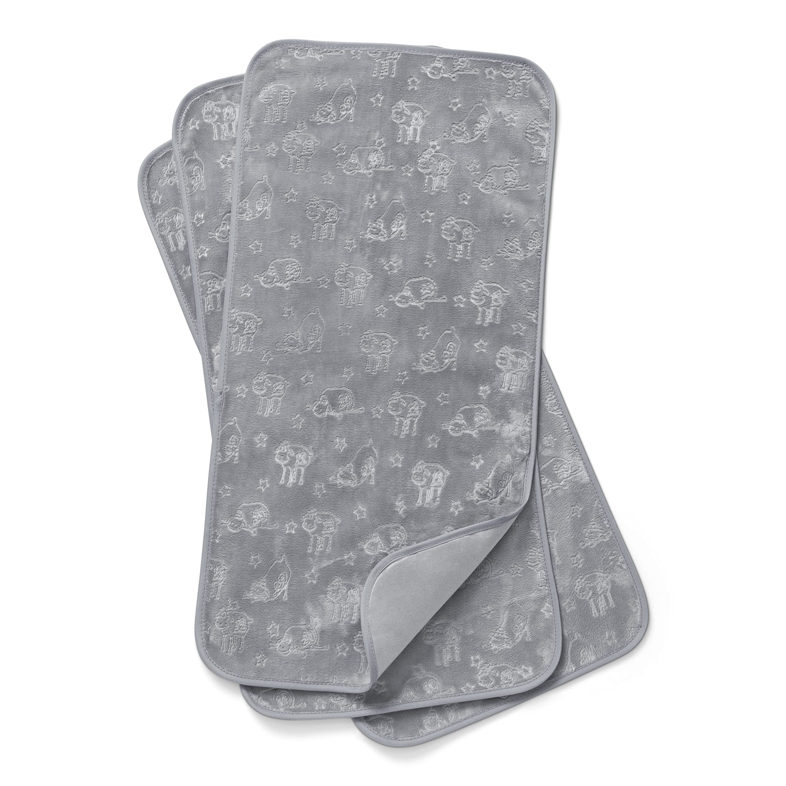 Delta Children Serta 7-Piece Essential Changing Table Set - Newborn Baby Gift Set for Boys and Girls – Includes Changing Pad, Plush Changing Pad Cover, 3 Changing Pad Liners and 2 Storage Bins, Grey