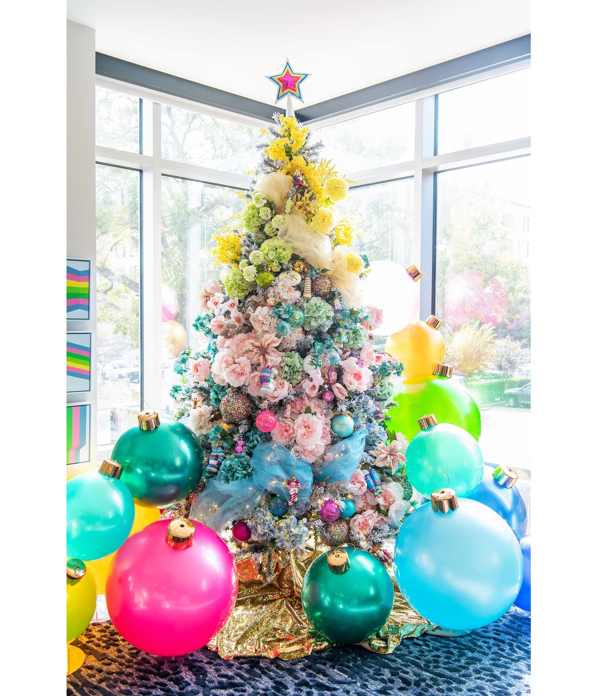 Holiball Inflatable Holiday Ornament – Indoor and Outdoor Use– Reusable and Storage Friendly – The Ultimate Holiday Decoration – 18" – Holly Green