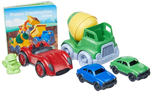 Green Toys Mixer Mini Vehicle Book Bundle