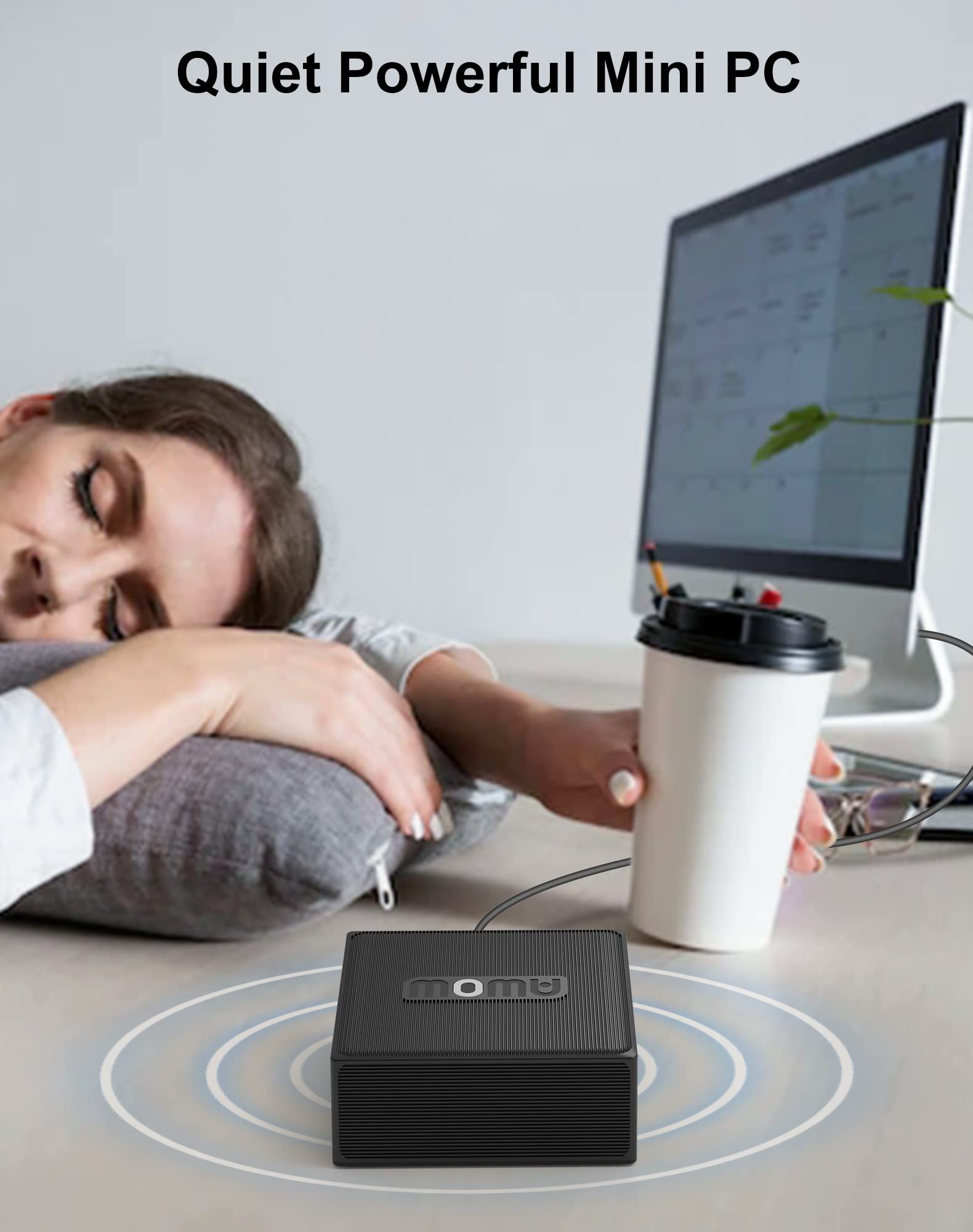 AWOW Mini PC, Intel Celeron Quad-Core J4105 8GB LPDDR4 128GB SSD Micro PC,Dual Gigabit Ethernet, 2X HDMI, 5X USB3.0, 2.4G+5G WiFi, Bluetooth BT4.2, Mini Desktop Computer