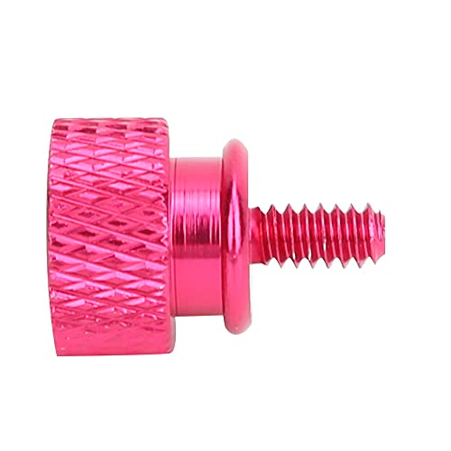 Computer Case Thumb Screws, Hand Tighten Screws Knurled Aluminum Alloy 20PCS/Set for Repair Mounting for Manual Operation(Pink)