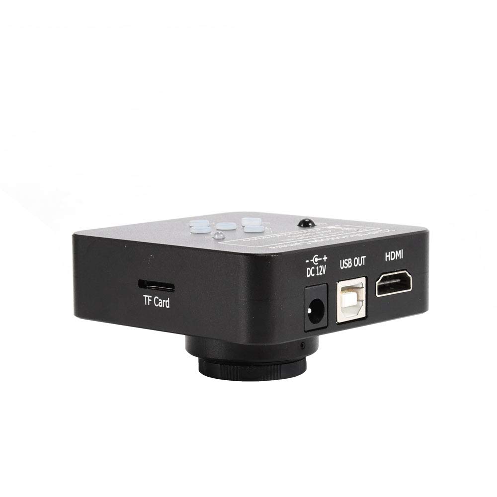 HAYEAR Full Set 34MP 21MP 1080P 60FPS 2K HD HDMI USB C-Mount Electronic Industry Microscope Camera Digital Magnifier for PCB Repair + 180X C-Mount Lens+8" HD LCD Monitor + 60 LED Illumination Light