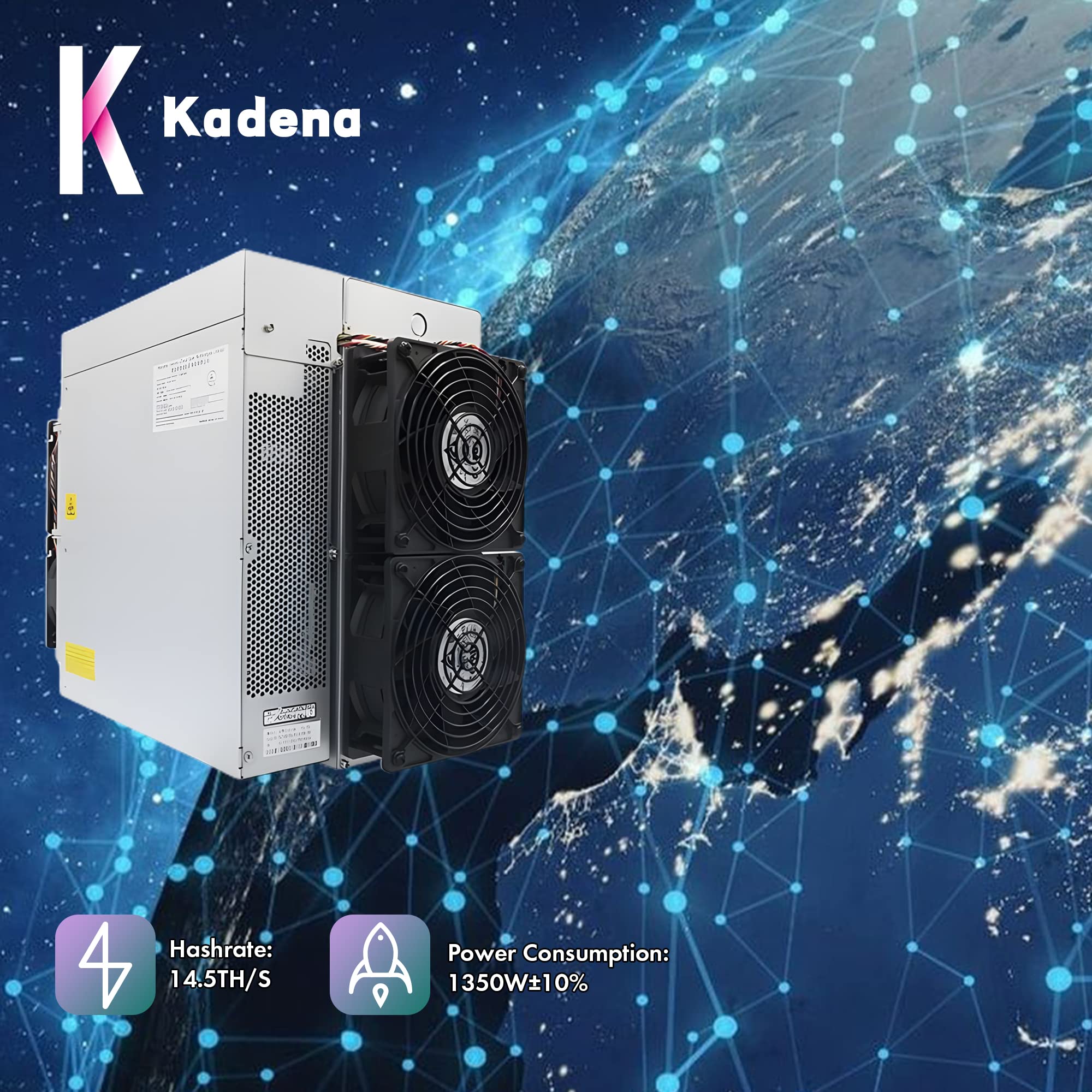 Antminer KA3 166Th/s Kadena Mining Machine, KDA 3154W Asic Miner with PSU