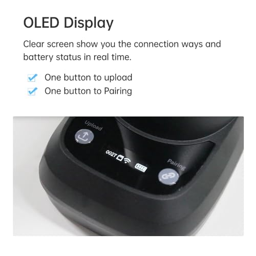 Barcode Scanner, W2 L Bar Code Scanners 30w Global Exposure High Speed Scanning Automatic Sensing Continuous Scanning OLED Display Screen Long Communication Distance (1)