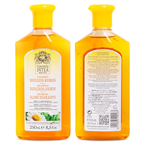 Intea Chamomile Shampoo - Premium Blonde Brightening Shampoo - Non-Ammonia, Easy Application for Natural or Dyed Hair - 8.5oz