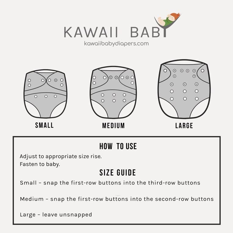 KaWaii Baby 18 One Size Cloth Diaper Shells, Adjustable Washable Reusable Waterproof Pocket Diaper Shells use with One Size Cloth Diapers 8-36 lbs