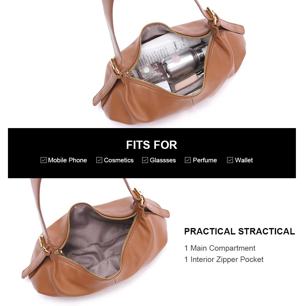 CLUCI Shoulder Bag,Purses for Women Dumpling Small Hobo Bags Vegan Leather Ladies Clutch with Adjustable Strap