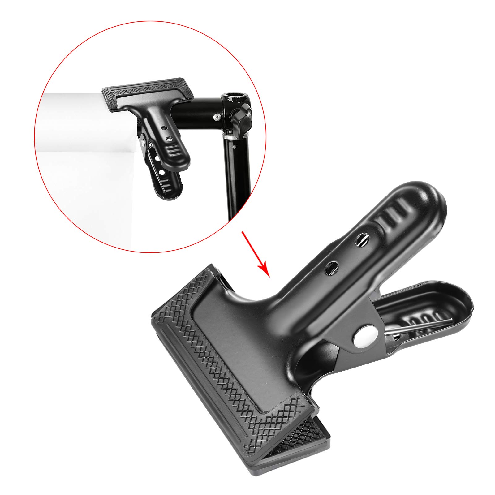 Neewer 10-Pack Set Heavy Duty Muslin Spring Clamps Clips 4 1/4 inch for Photo Studio Backdrops Backgrounds Woodworking