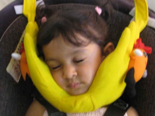 Head Support for Kids /Travel Pillow for carseat,strolller,airplane etc (Green)