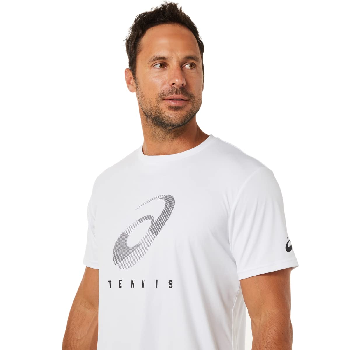 ASICS Men's Court Spiral TEE Tennis Apparel, XL, Brilliant White