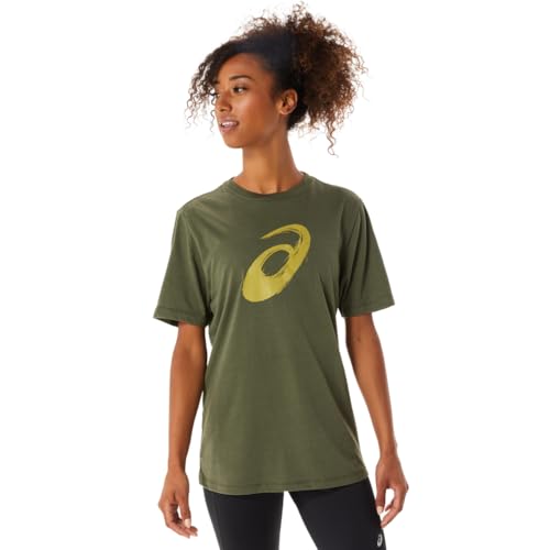 ASICS Men’s Paintbrush Short Sleeve TEE Apparel, XL, Olive Canvas