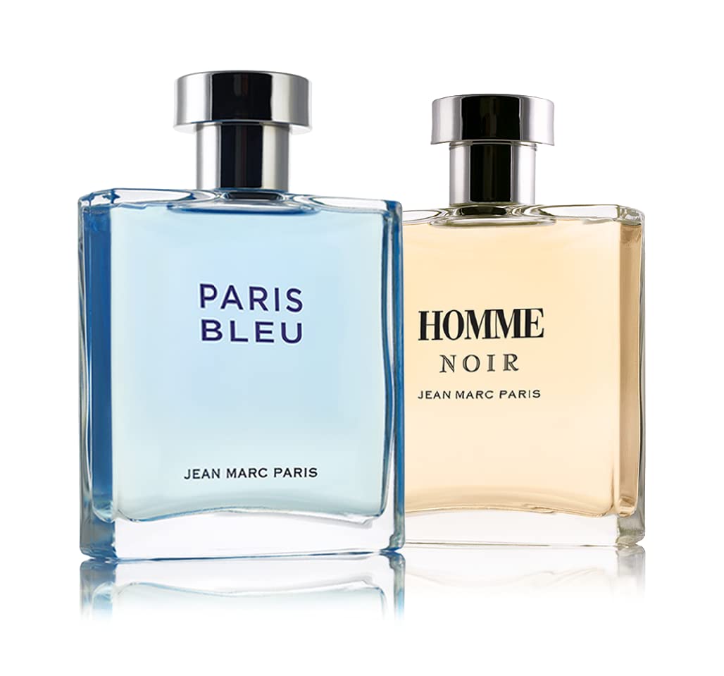 Jean Marc Paris Homme Noir Eau de Toilette Spray 100ml, Men's Cologne, 3.4 fl. oz., Woody Cologne, Notes of Grapefruit, Tobacco, and Tonka Bean