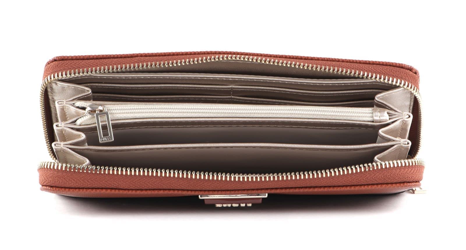 GUESS Cordelia Large Zip Around Wallet Cognac One Size