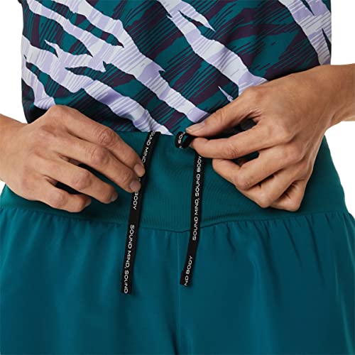 ASICS Women's Road 3.5IN Short Apparel, S, Velvet Pine