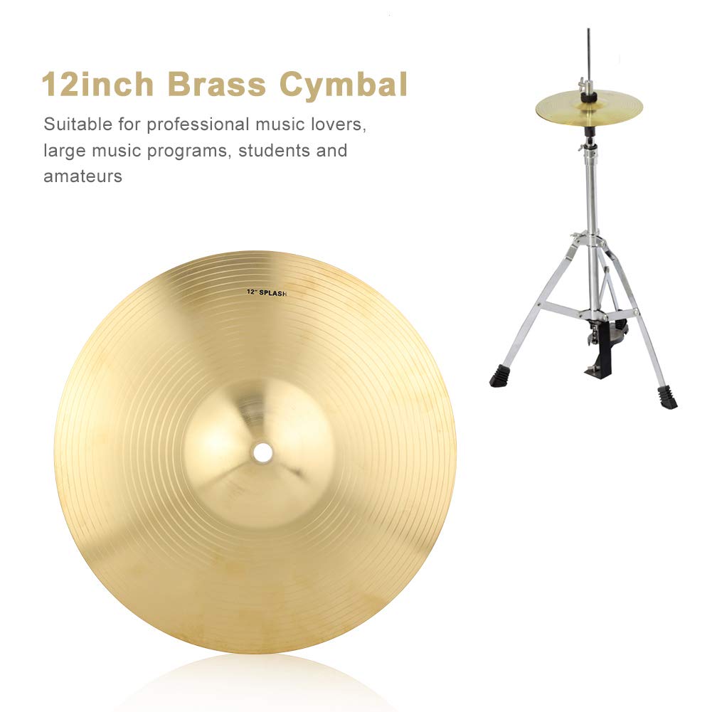 Drum Cymbal Pack,12in Brass Cymbal Musical Instrument Accessory for Drum Set