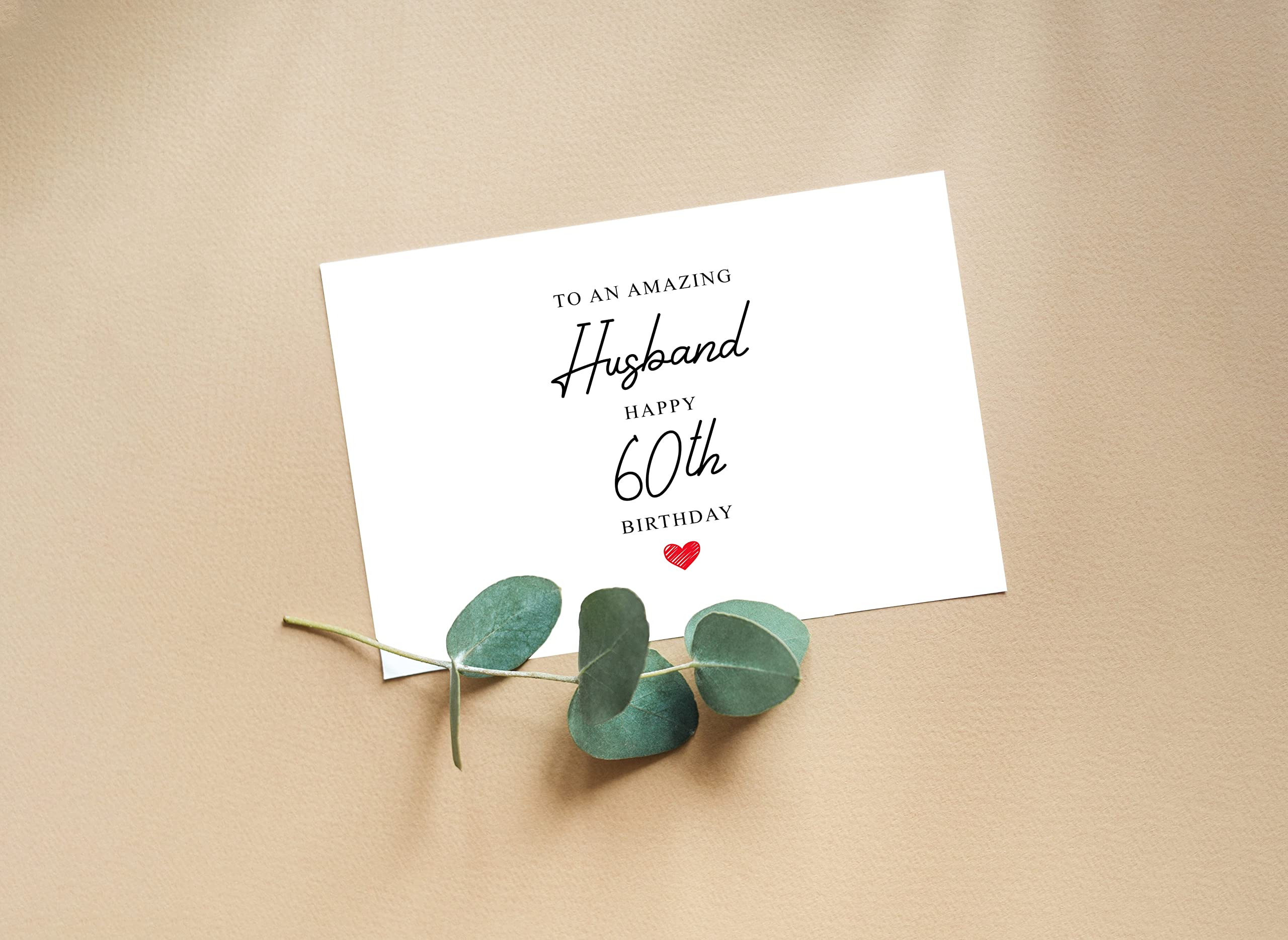 Emily gift To An Amazing Husband Happy 60Th Birthday - Husband Birthday Card 60 - Sixtieth Birthday Card - Husband 60Th