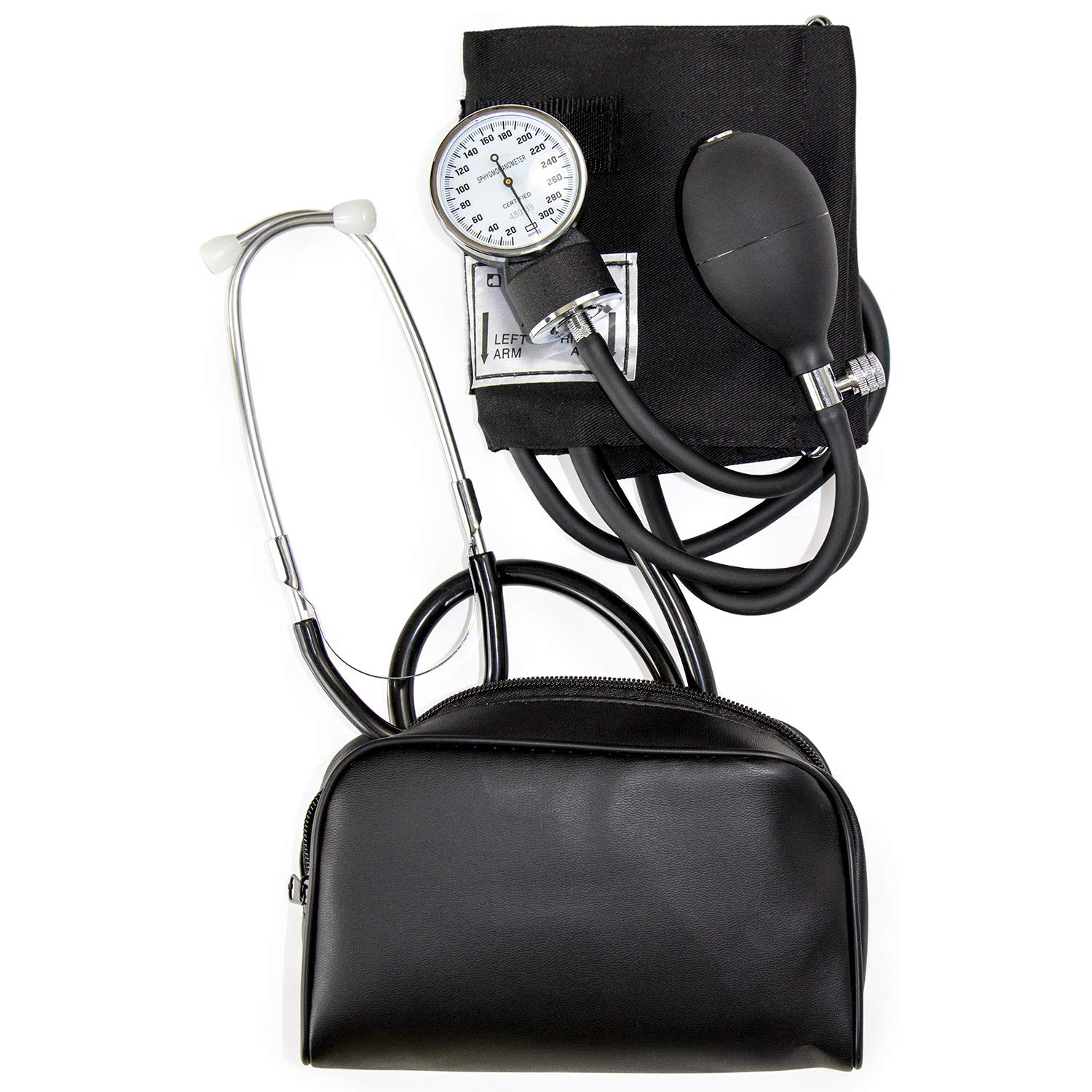 HealthSmart Manual Blood Pressure Monitor, Self Taking Blood Pressure Kit, With Standard Cuff Size 1