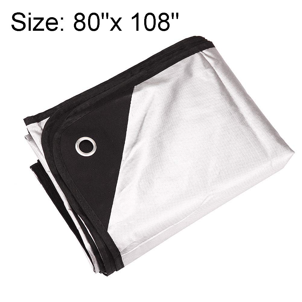 Drum Set Dust Cover, PVC Coating Drum Cover, Drum Accessories, Electric Drum Kit Cover with Sewn-in Weighted Corners, For Waterproof, Anti UV-rays Protects From Sun (78"x 98", black) (Black)