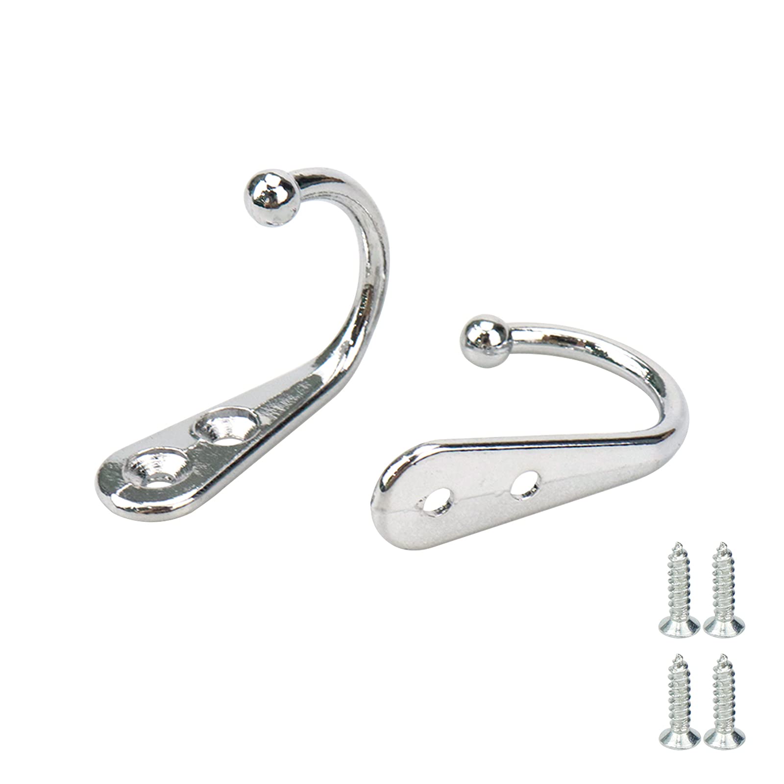 Tsnamay 10 Pieces Small Hooks Wall Mounted Coat Hooks,Zinc Alloy Antique Single Hook for Hanging Mug Cup, Coffee Cup, Bag, Robe, Towels, Keys,Silver