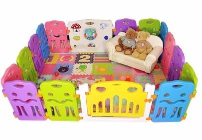 Lil' Jumbl Baby Playpen Extra Part Small (13.5" x 23.5") - Set of 2 - Purple