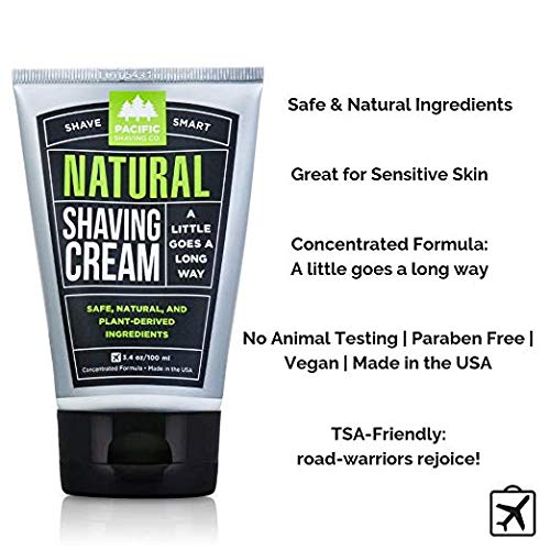 Pacific Shaving Company Daily Shave Regimen Set - Bamboo Pre-Shave Scrub, 3 oz (1 Unit) | Natural Shaving Cream, 3.4 oz (1 Unit) | Caffeinated Aftershave, 3.4 oz (1 Unit)