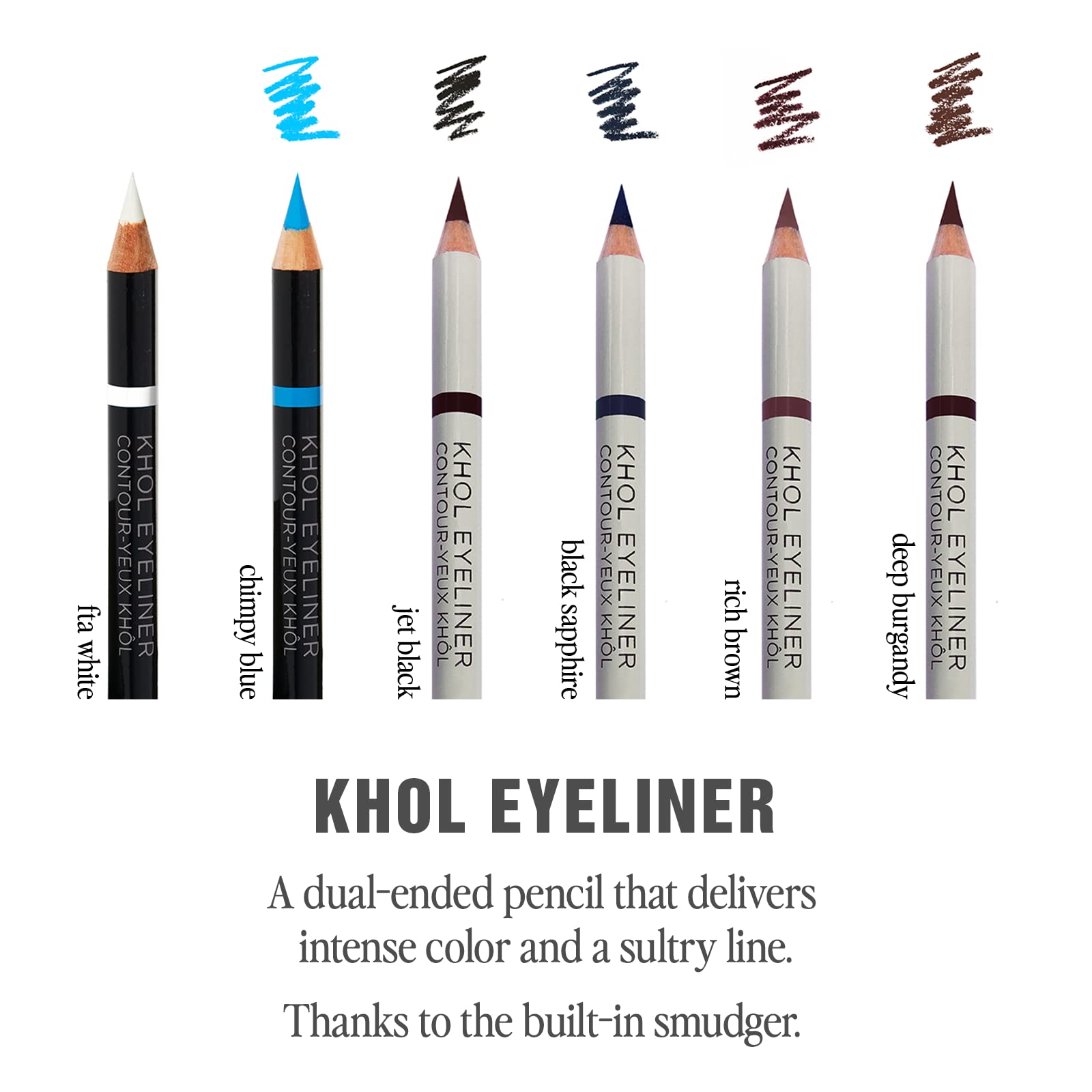 Jillian Dempsey Khôl Eyeliner | Waterproof Eyeliner Pencil with Built-in Smudger | Long-Lasting Intense Color I Jet Black