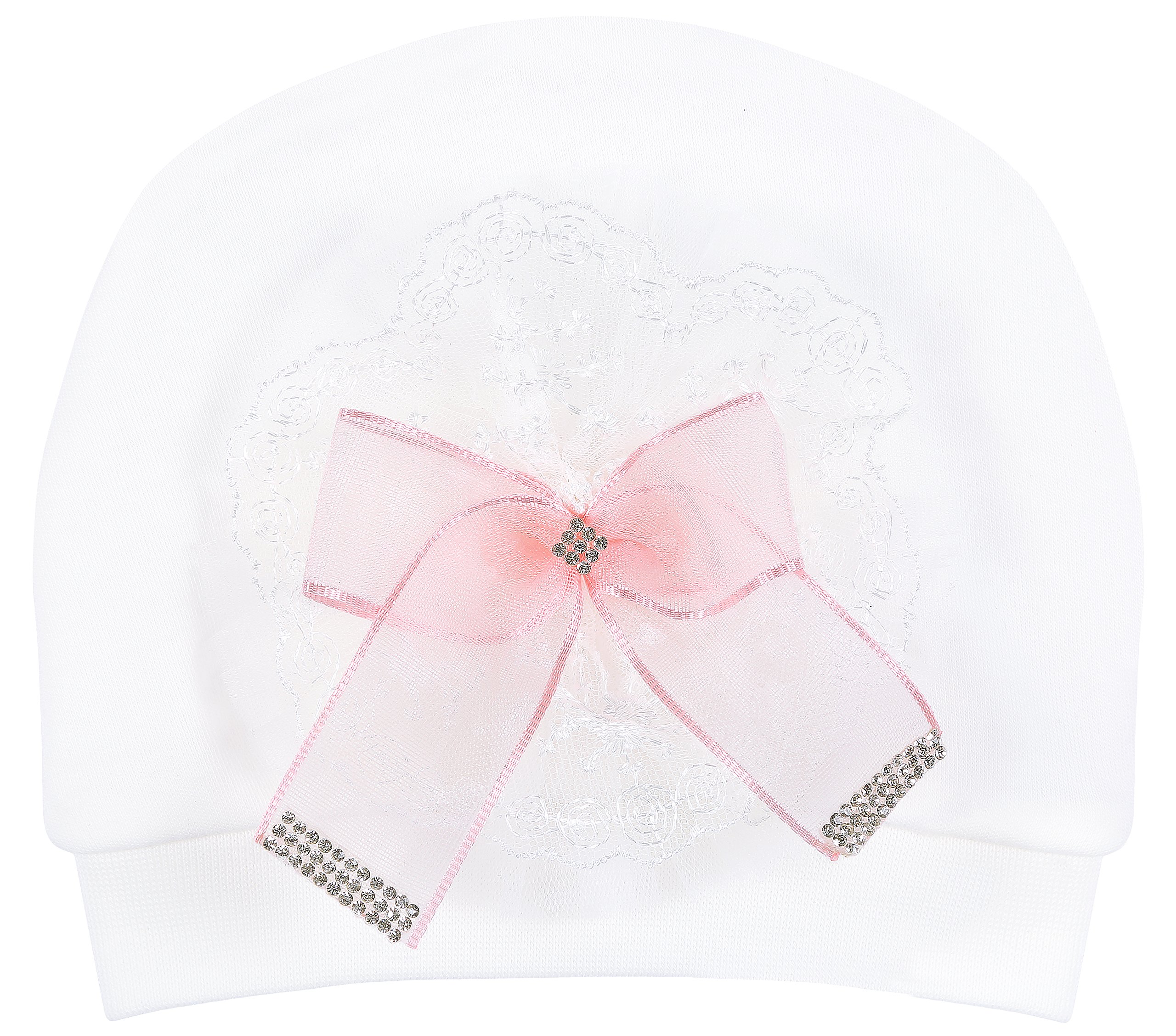 Lilax Baby Girl Jewels Crown Layette 3 Piece Gift Set 0-3 Months Pink