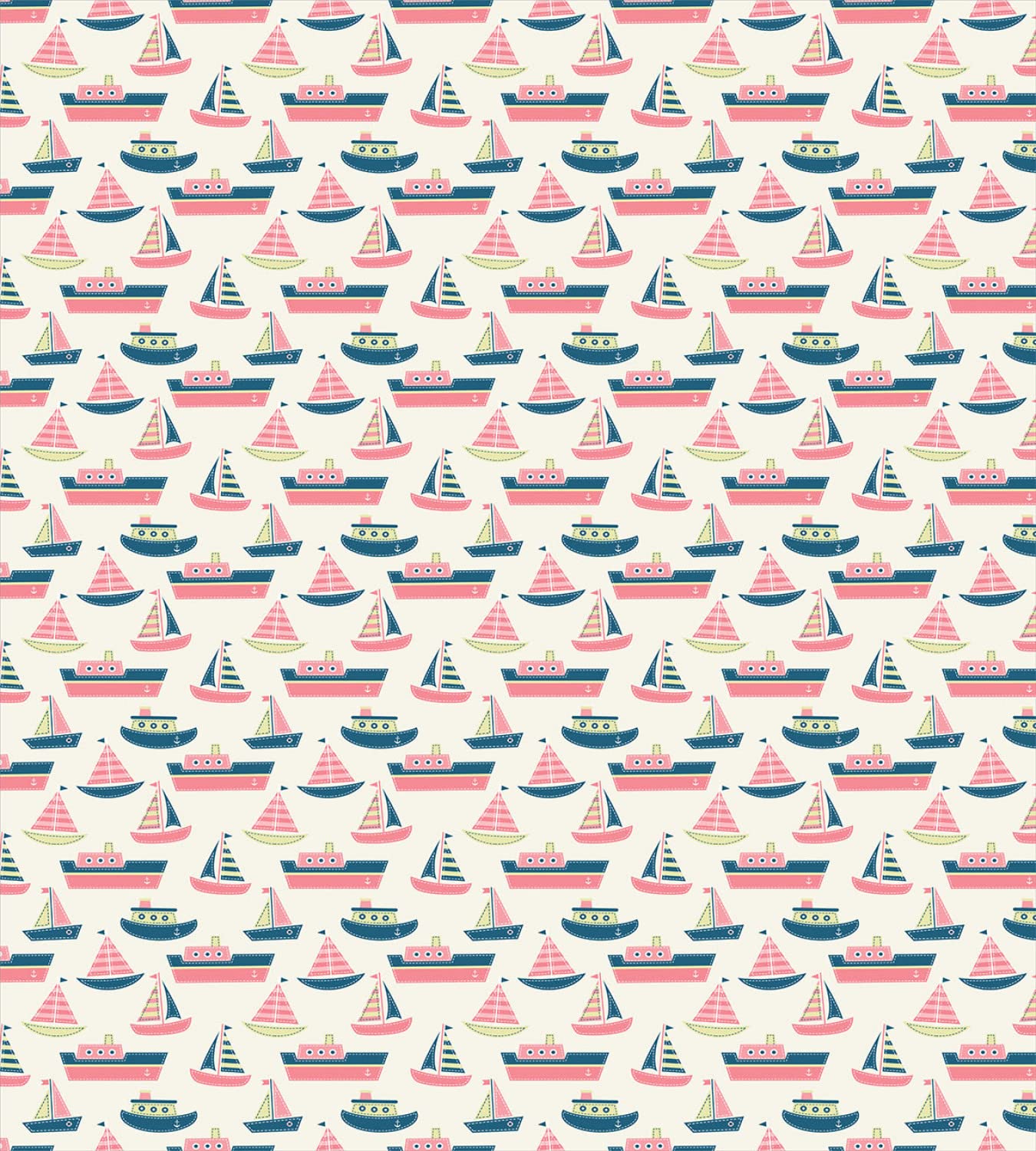 Ambesonne Sailing Duvet Cover Sets, Pattern of Little Ship Boat Yacht Submarine Marine Love for Cartoon, Bedding Set with 2 Duvet Covers 4 Pillowcases, 2 Pack Cal King Size, Multicolor