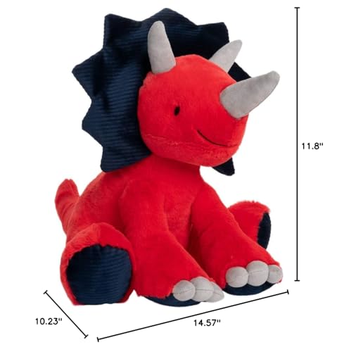 GUND Carson Triceratops Dinosaur Plush Stuffed Animal, Red and Blue, 12"