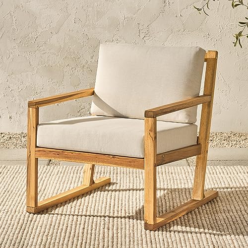 Walker Edison Dekian Outdoor Chairs, Natural