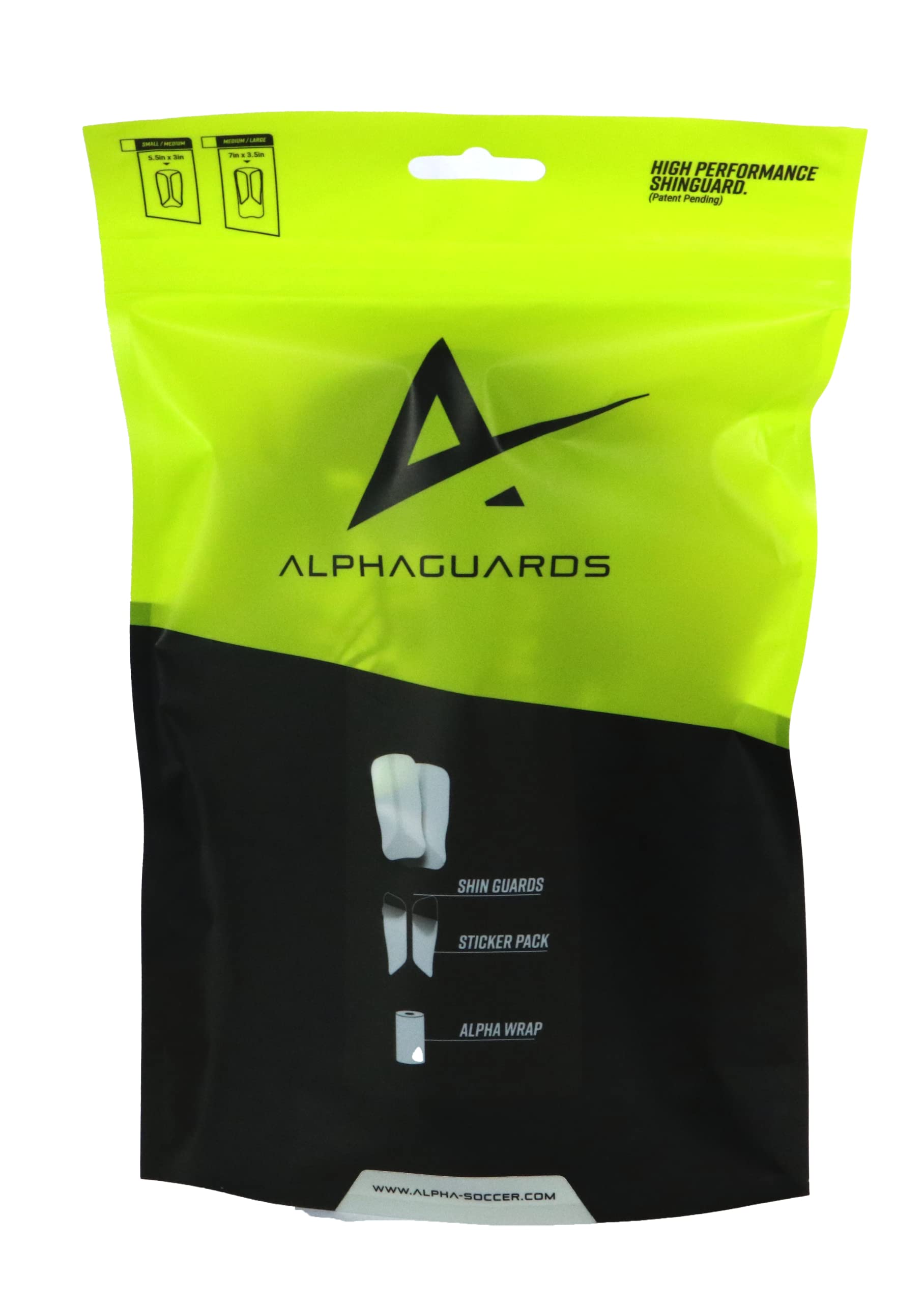 Alpha Soccer Youth Shin Guards - Soccer Protective Gear, Lightweight Shin Guard Set with Single Straps (S/M, Messi Stickers)