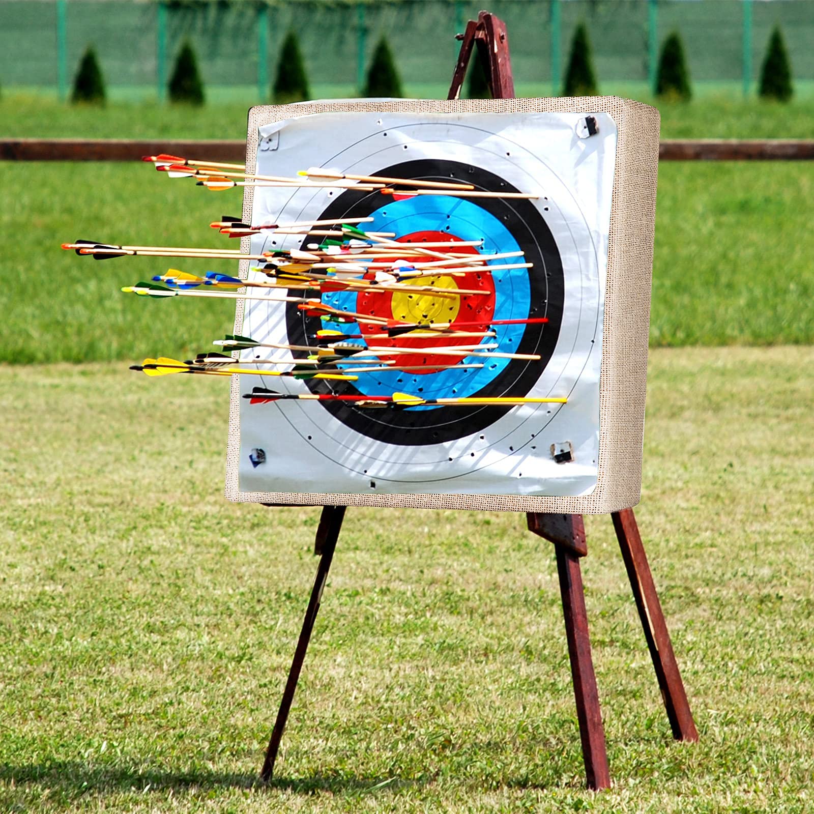 Aimdor Archery Target Heavy Duty Target 20”Solid Straw Target Laminated Arrow Target Archery Target Square Target Practice Target for Compound Bow Crossbow and Recurve Bow