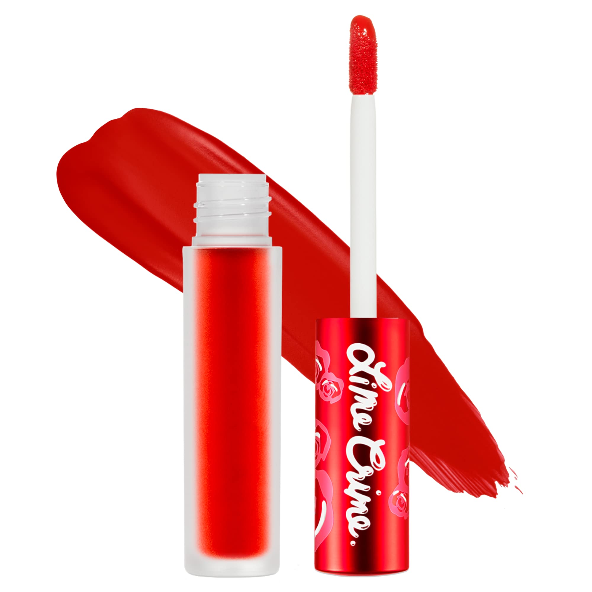 Lime Crime Velvetines Liquid Matte Lipstick, New Americana (Flame Red) - Bold, Long Lasting Shades & Lip Lining - Stellar Color & High Comfort for All-Day Wear - Talc-Free & Paraben-Free